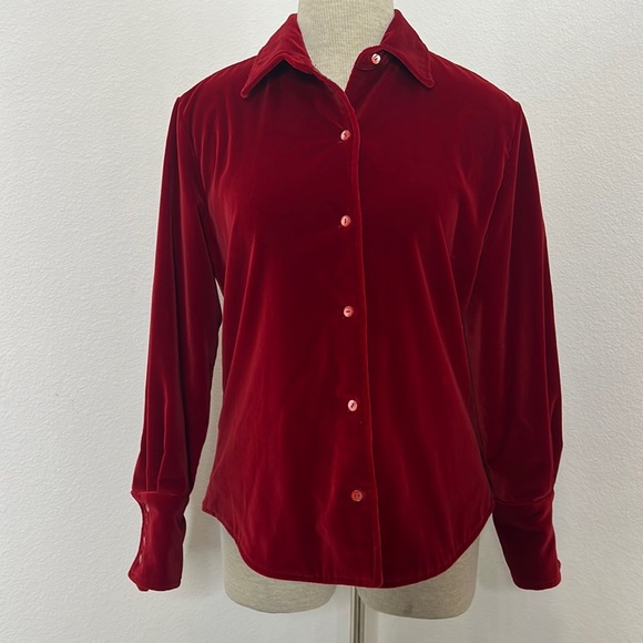 Faconnable | Tops | Faconnable Velour Button Up Shacket | Poshmark